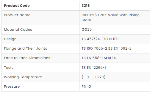 3216 GATE VALVE WITH RISING STEM - Jisnorm Valve